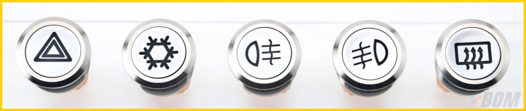BOM 22mm Backlit Automotive Switch